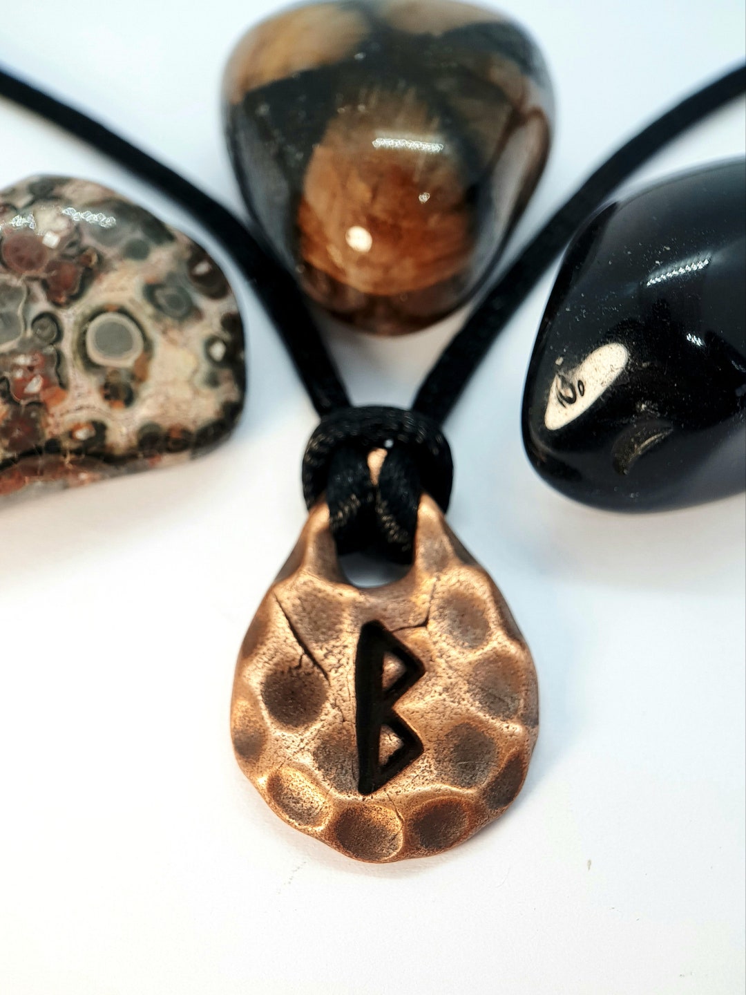 Beorc Rune Pendant, Berkana Copper Viking Rune Talisman, Berkano ...