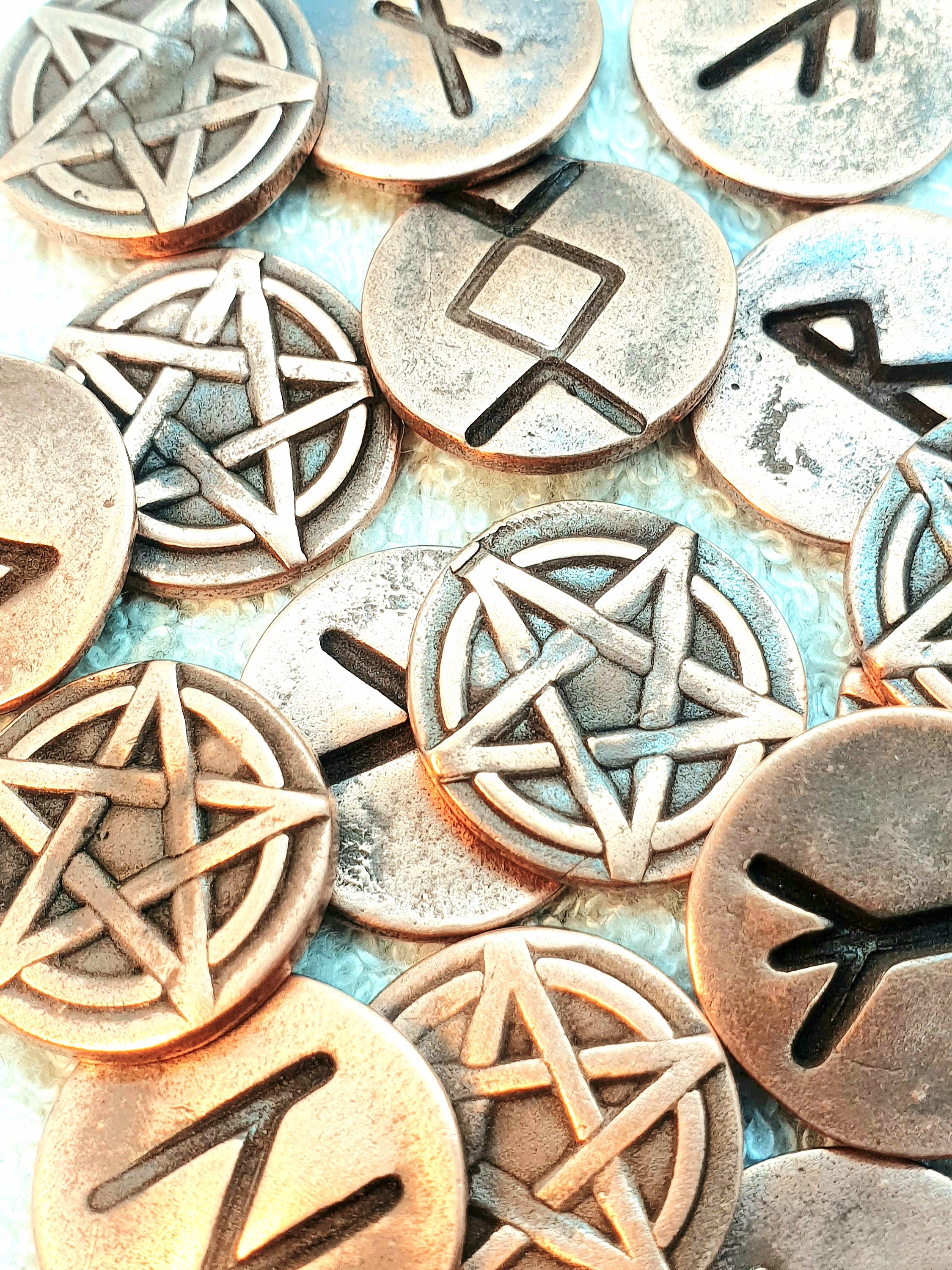 Artisan Copper Rune Set, Handmade Rune Set, Divination Runes, Norse ...