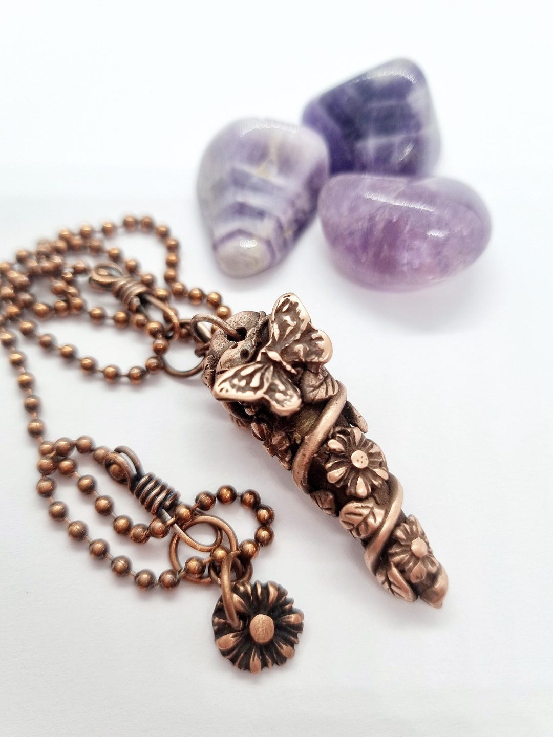 Copper Pendulum, Unique Handmade Dowsing Pendulum, Reiki Chakra ...