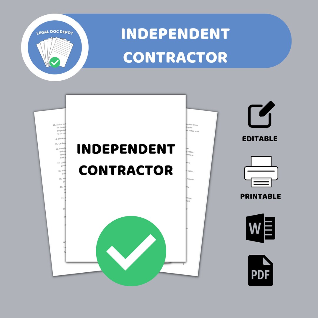 Independent Contractor Agreement / Independent Contractor Invoice ...