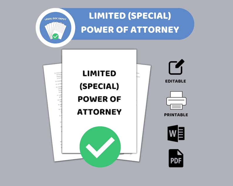 Limited Special Power Of Attorney Etsy limited-special-power-of-attorney-etsy
