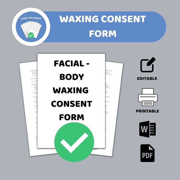Body Waxing Consent Form - Etsy