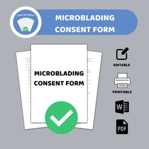 Microblading Form / Microblading Consent Form / Microblading ...