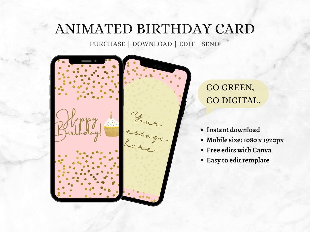 Electronic Birthday Card. Animated E Card. Birthday E Card. Greeting E ...