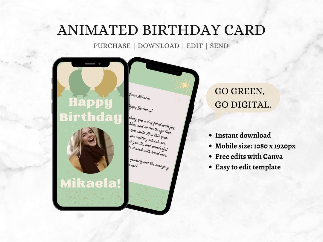 Electronic Birthday Card. Animated E Card. Birthday E Card. Greeting E ...