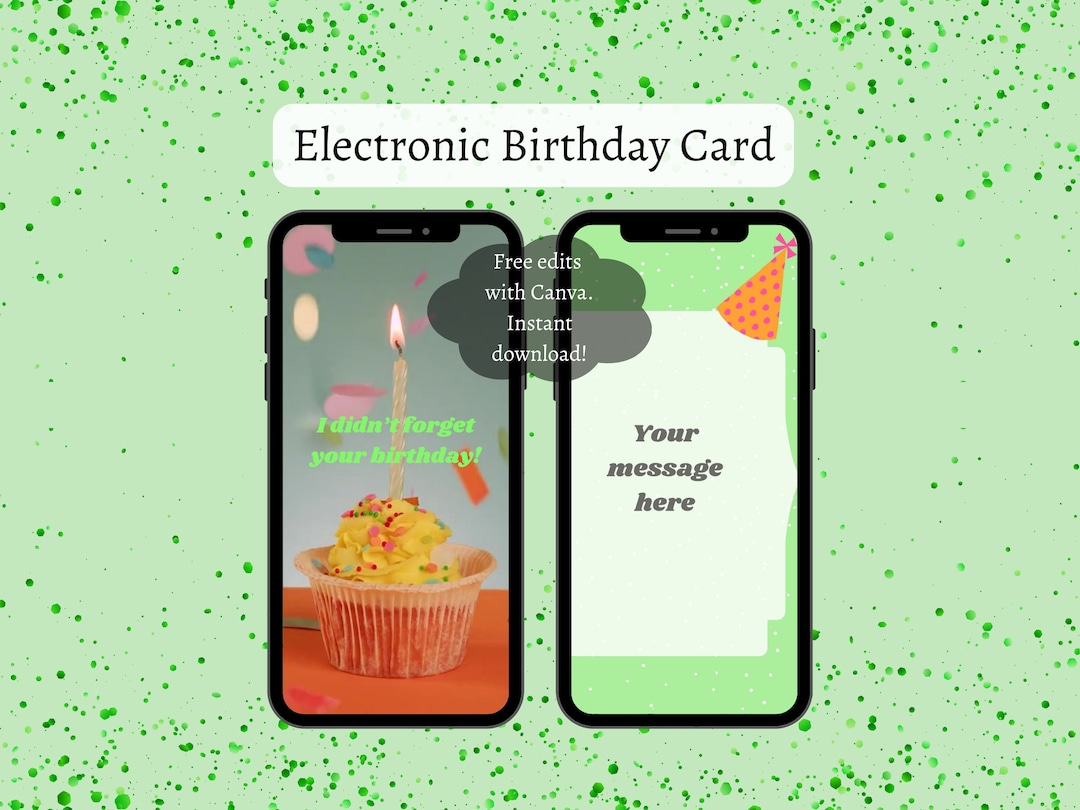 Electronic Birthday Card. Animated E Card. Birthday E Card. - Etsy