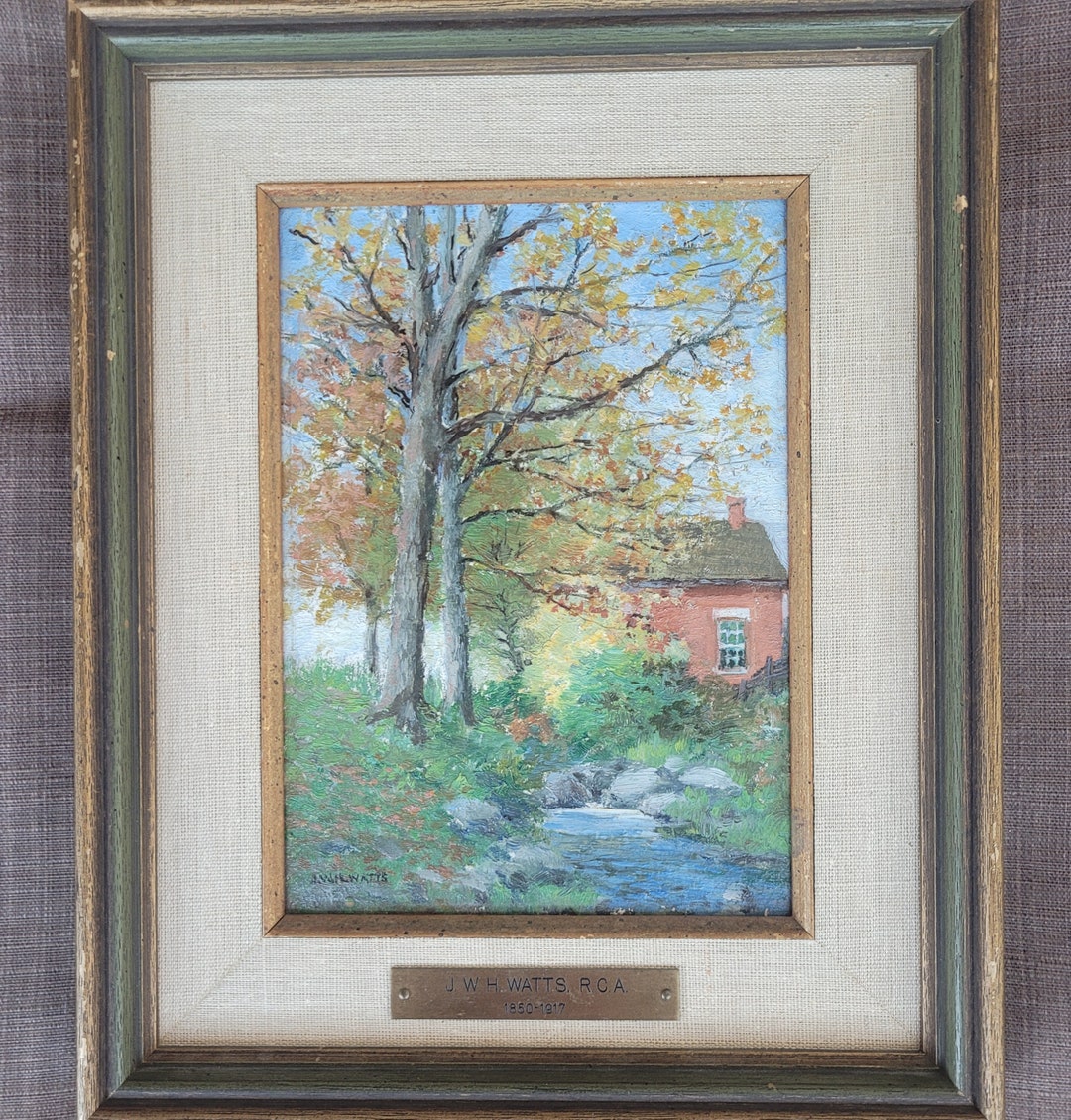 Lovely Antique Oil on Panel Canadian School Painting by Artist, John ...