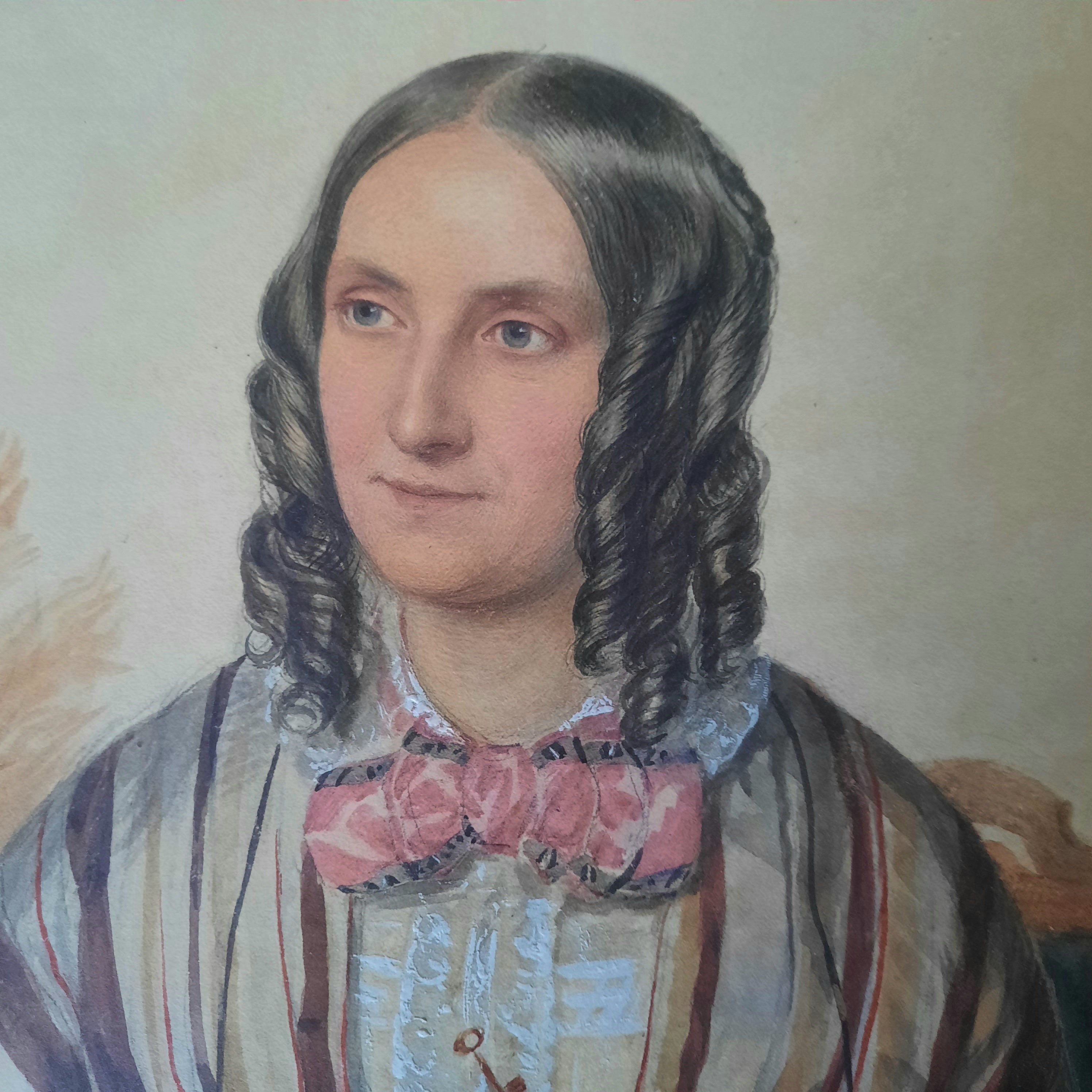 Beautiful Antique Watercolour on Paper Portrait Painting by Herbert ...