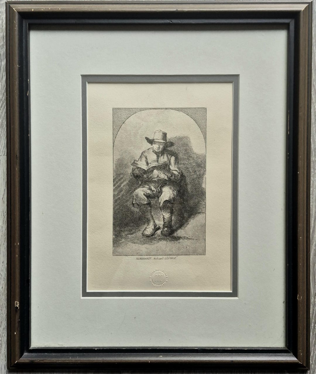 Original Etching by Ferdinand Lefman 'self Portrait, Young Rembrandt ...