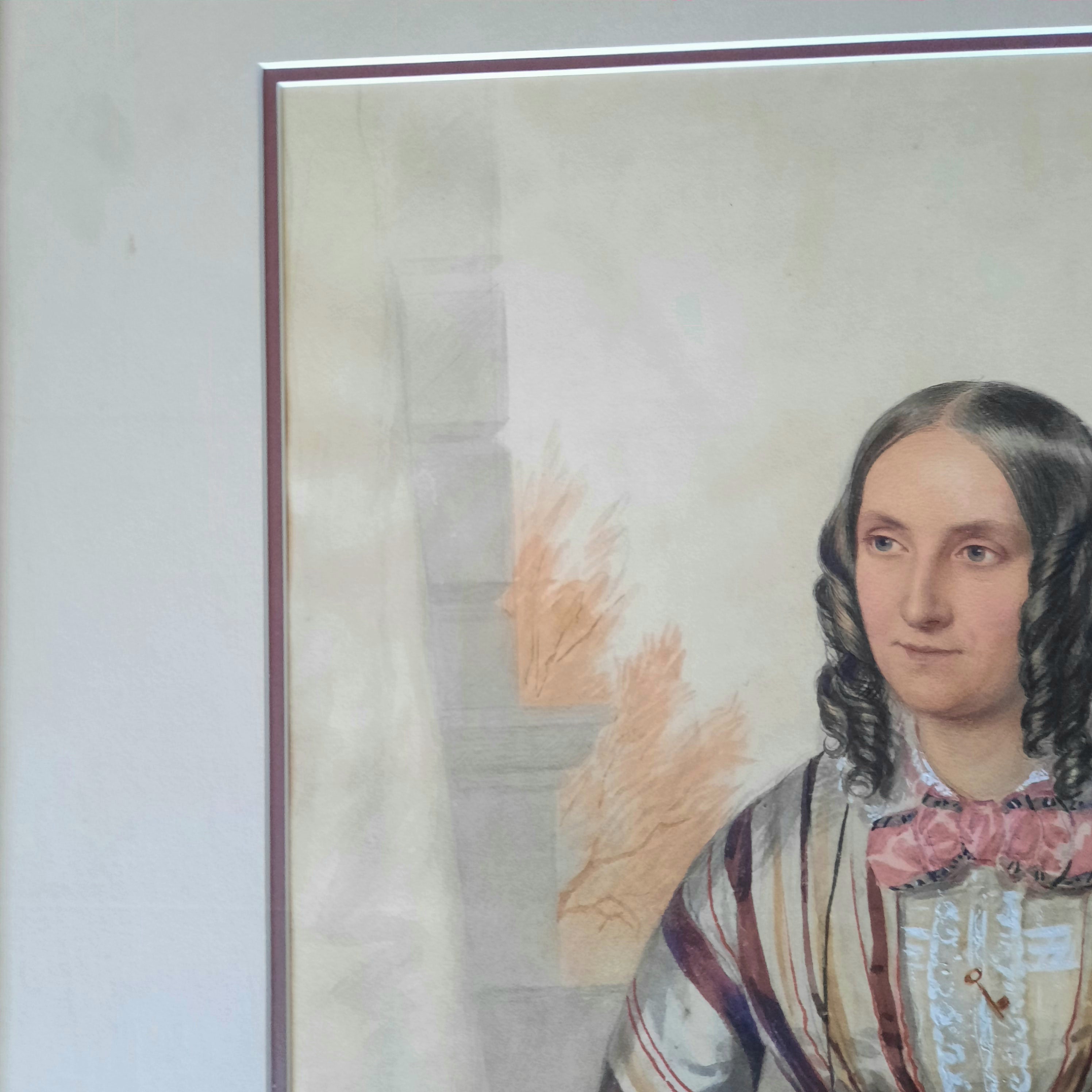 Beautiful Antique Watercolour on Paper Portrait Painting by Herbert ...