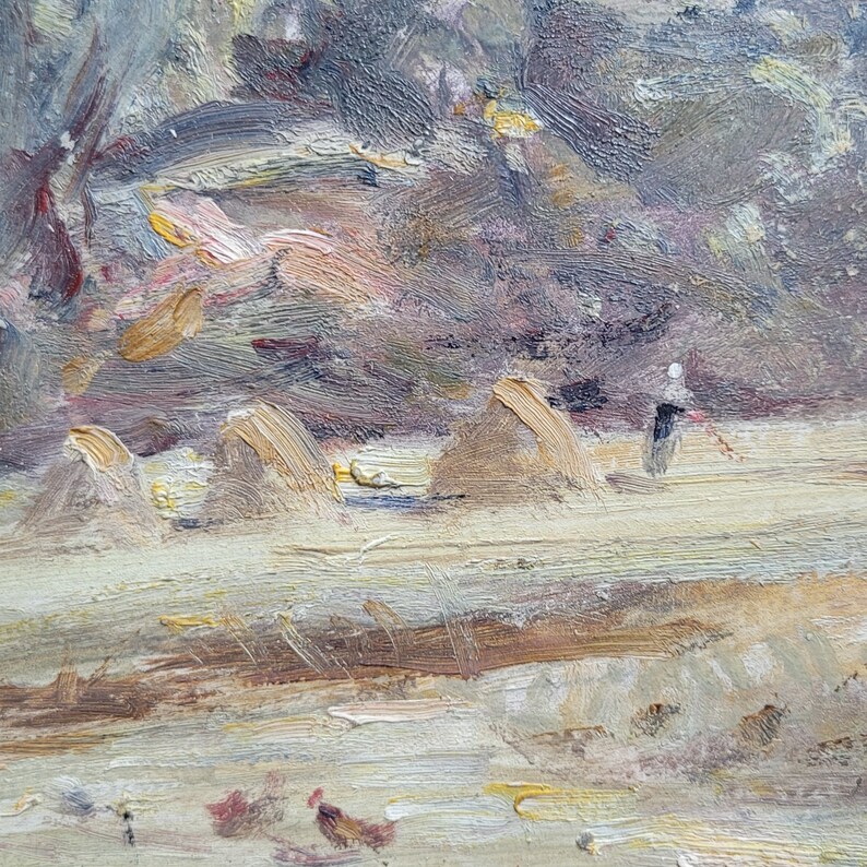 Beautiful Antique Oil on Canvas Painting 'by the Water of Leith Near ...