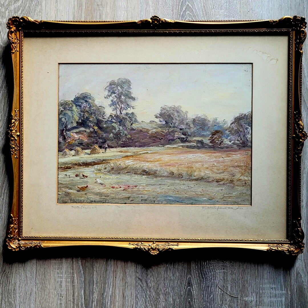 Beautiful Antique Oil on Canvas Painting 'by the Water of Leith Near ...