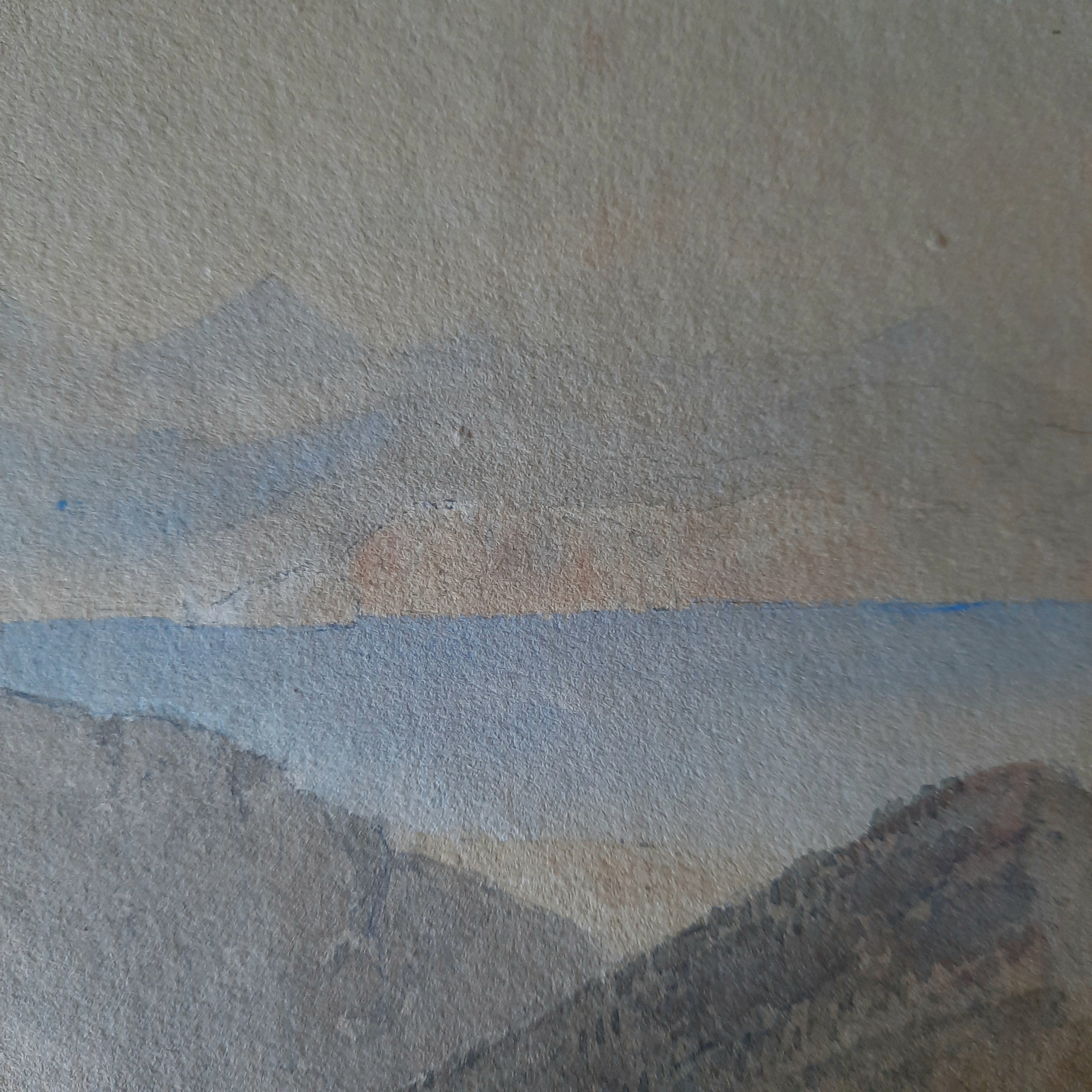 Beautiful Antique Watercolour Over Graphite Painting by Well Regarded ...