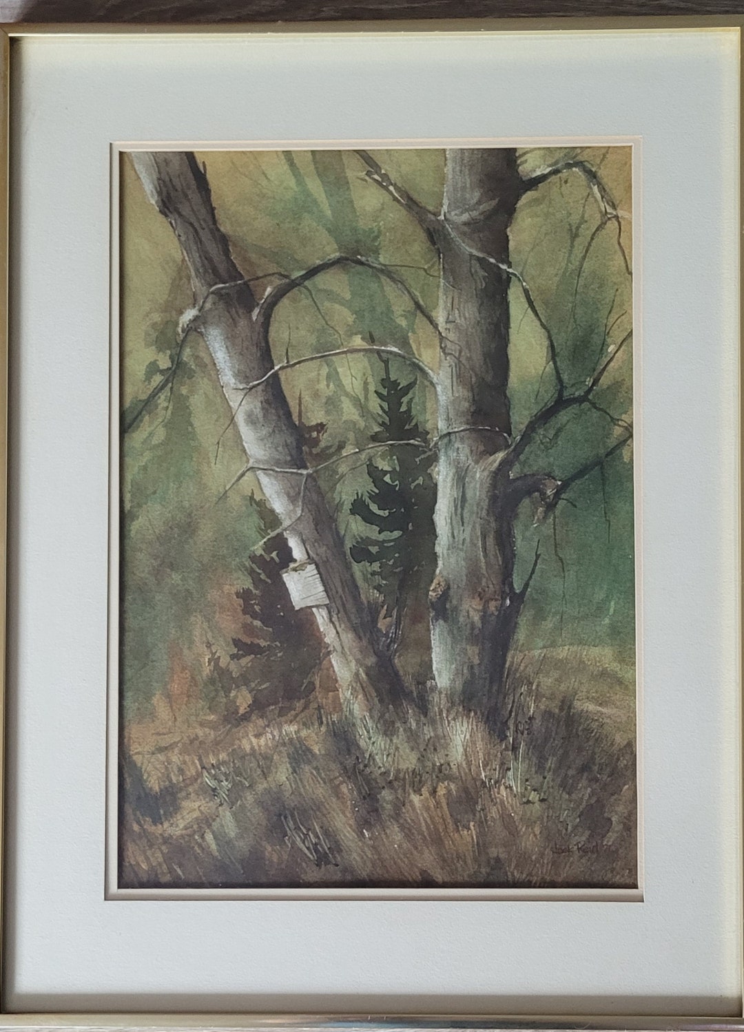 Nice Vintage Watercolour on Paper Painting 'the Sign' by Canadian ...