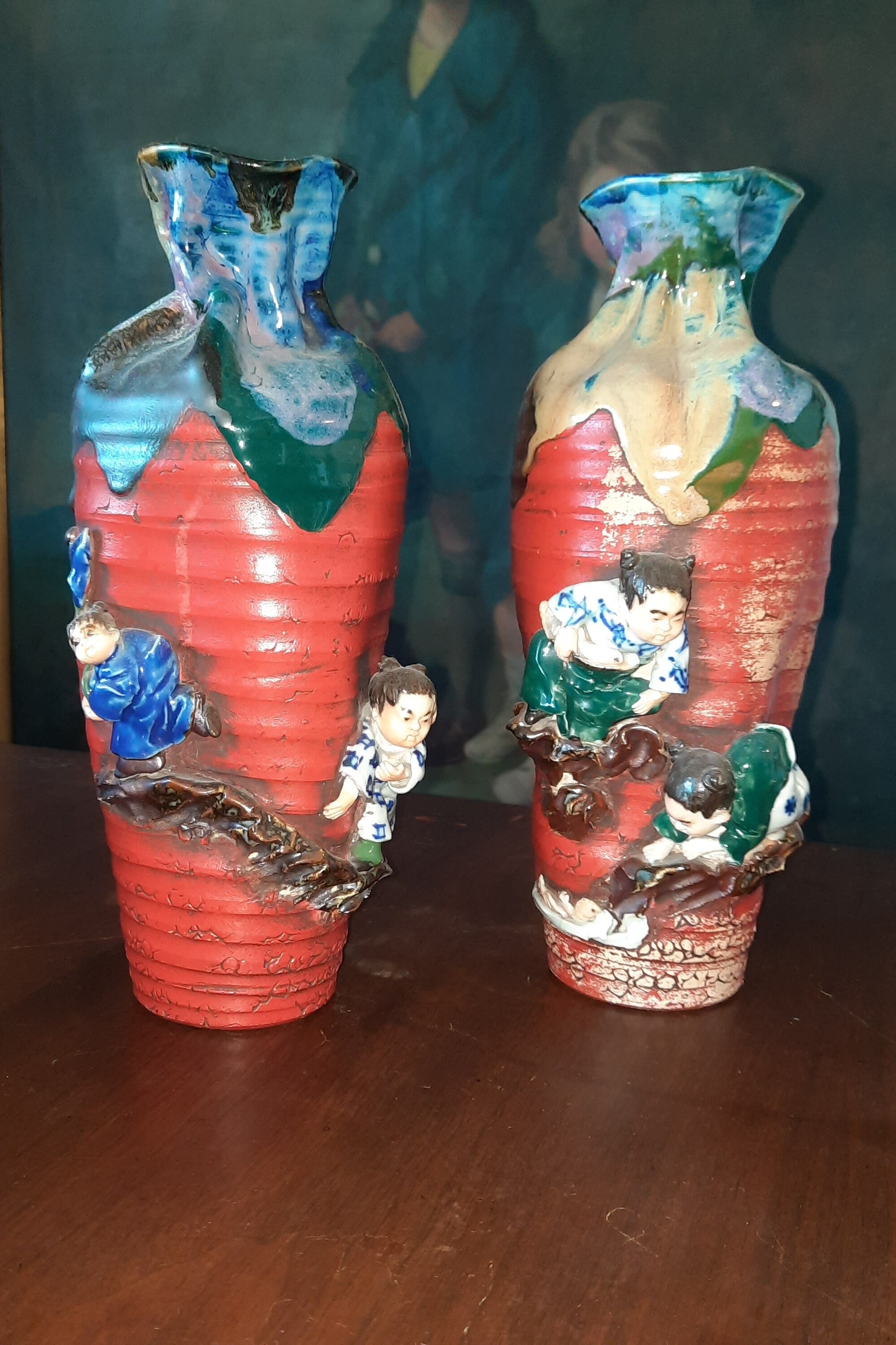 Two 2 Amazing Sumida Gawa Pottery Vases by Inoue Ryosai - Etsy