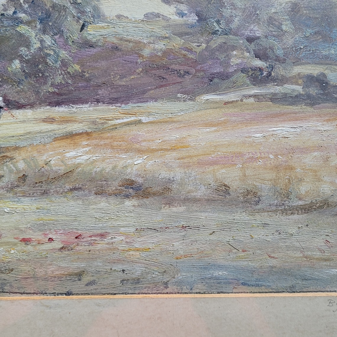 Beautiful Antique Oil on Canvas Painting 'by the Water of Leith Near ...