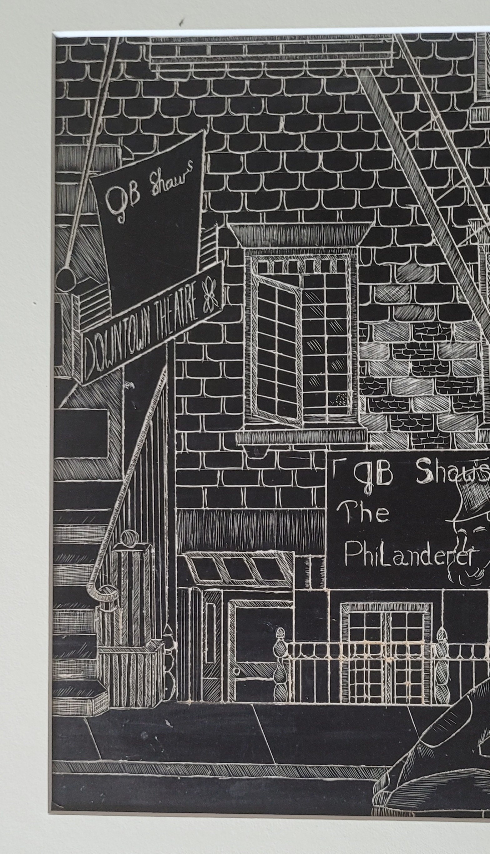 Very Cool Vintage 1960's Drawing on Scratchboard - Etsy