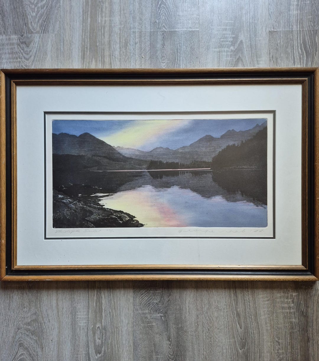 Nice Vintage Coloured Etching on Paper 'skilegate Inlet' by Canadian ...