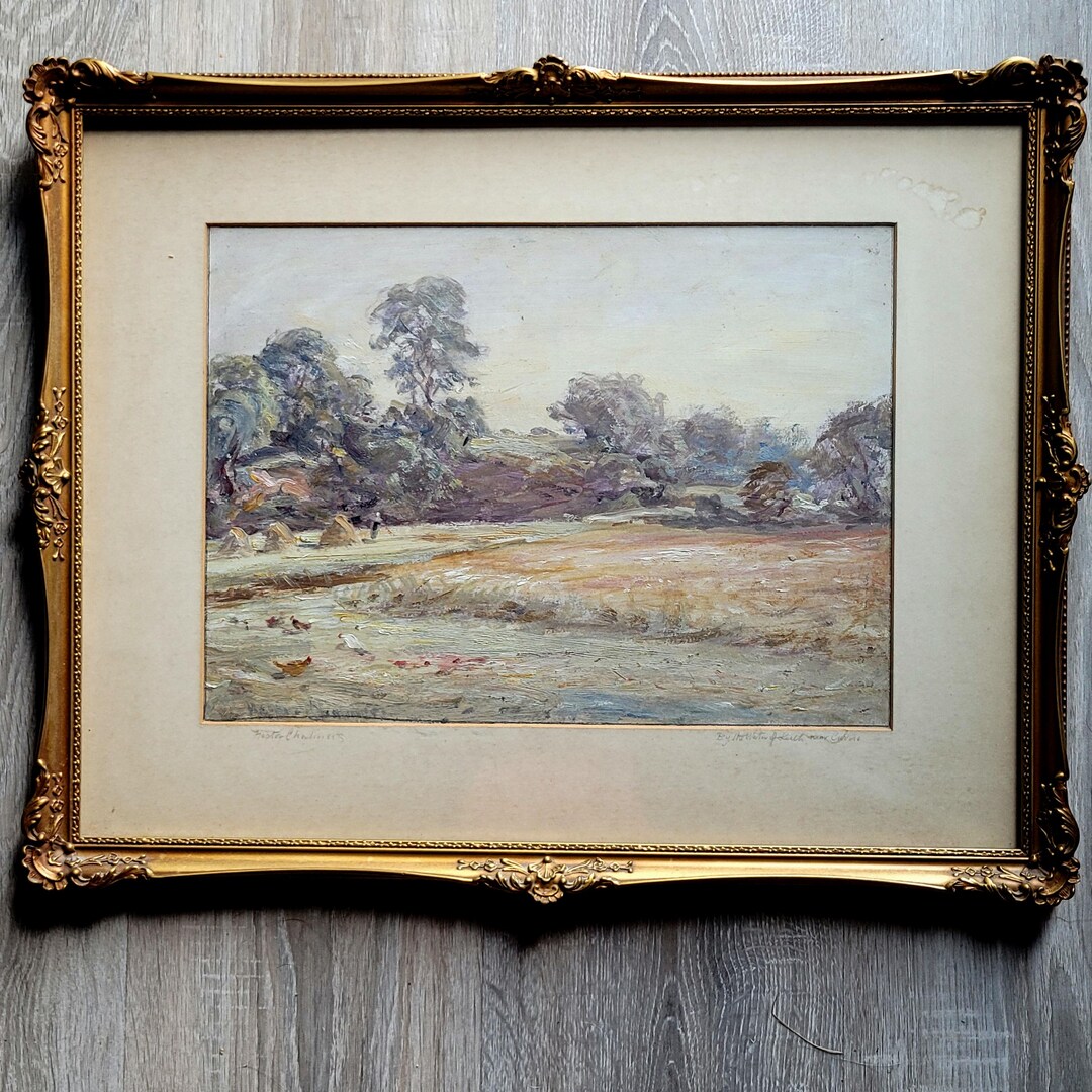 Beautiful Antique Oil on Canvas Painting 'by the Water of Leith Near ...