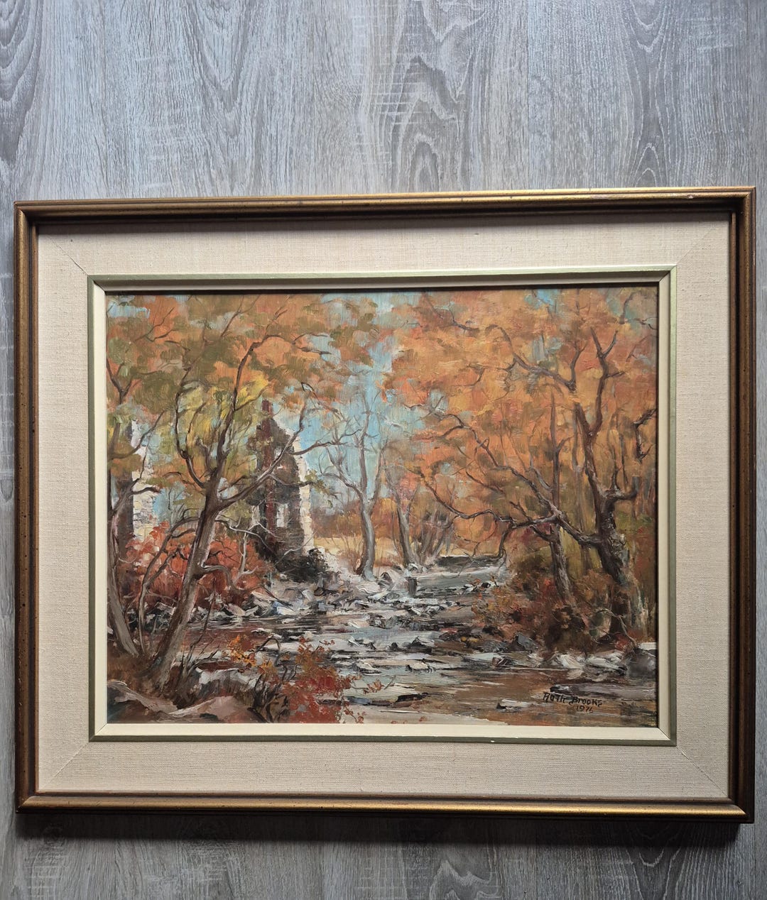 Nice Vintage Oil on Canvas Landscape Painting by Canadian Artist Ruth ...