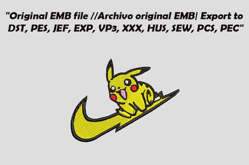 Pikachu EMB File - Etsy