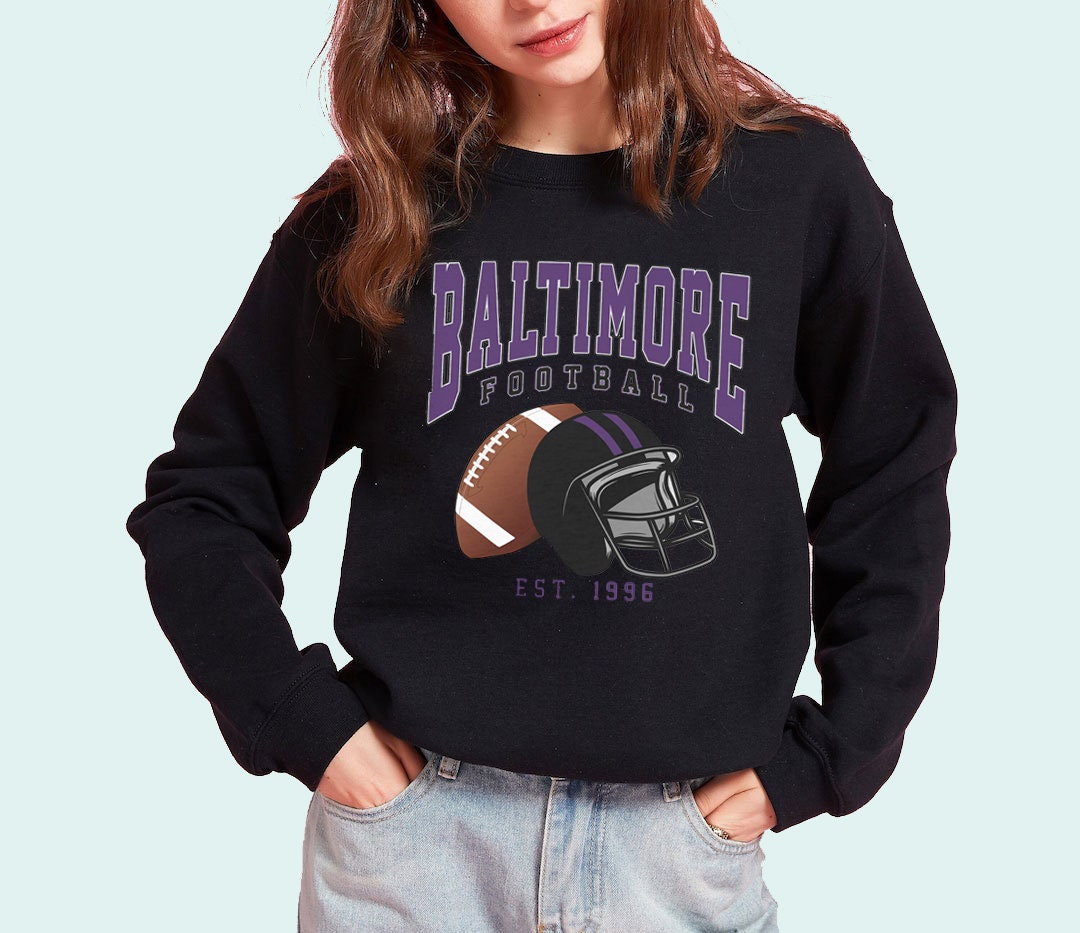 Vintage Style Baltimore Shirt Ravens Crewneck Baltimore Fan - Etsy