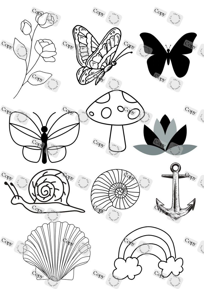 Variety Set of 4 Iron on Embroidery Patterns Downloadable PDF - Etsy