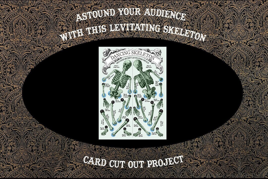 Dancing Skeleton Card Cutout Project - Etsy