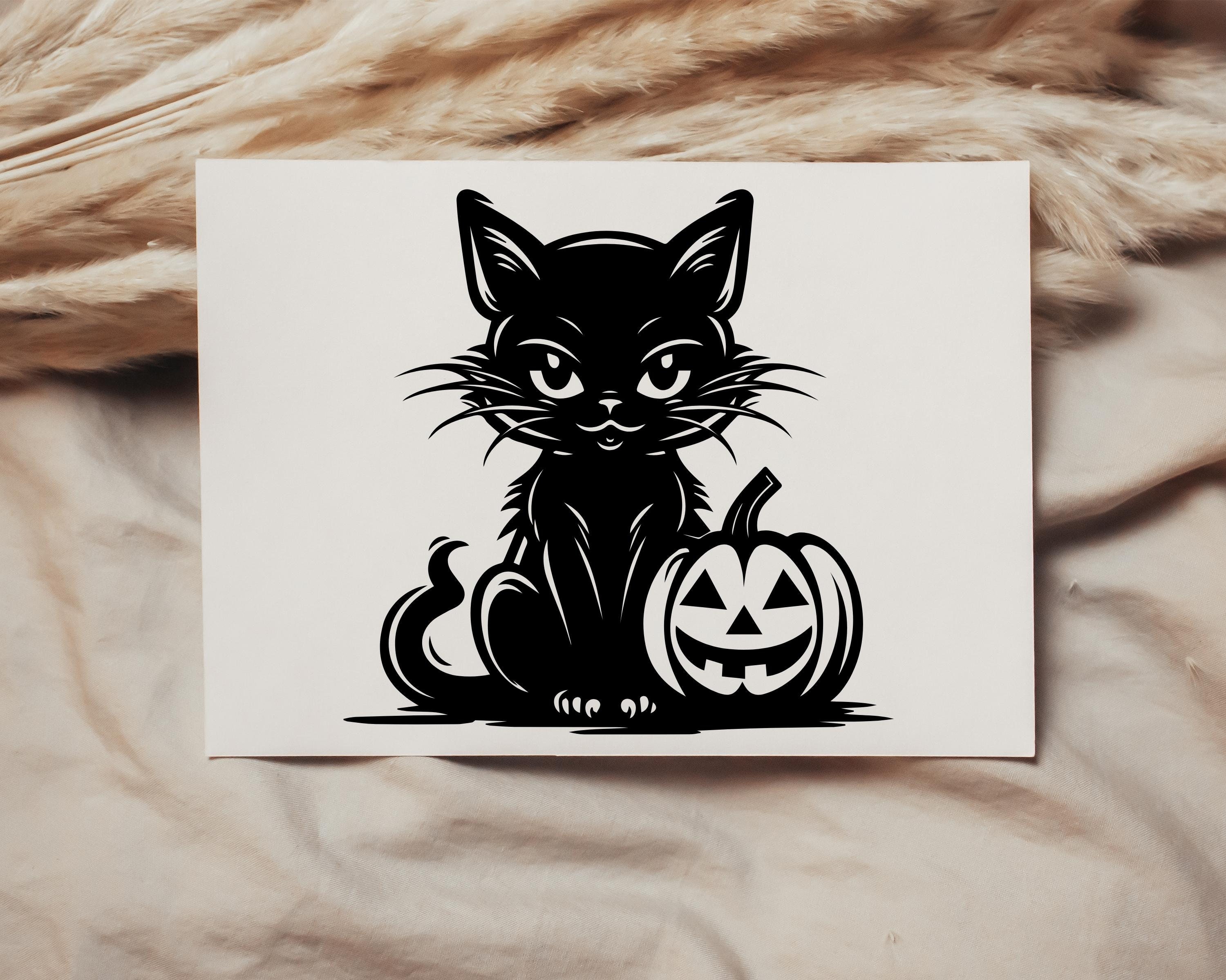 Halloween Cat SVG, Halloween SVG, Witch Cat SVG, Cat Svg, Black Cat Svg ...