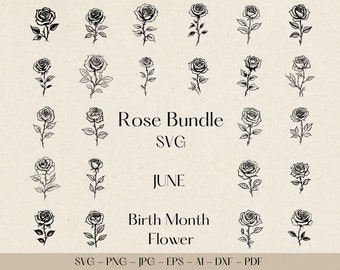 Flower SVG Bundle Rose SVG Bundle Flower File Flower - Etsy