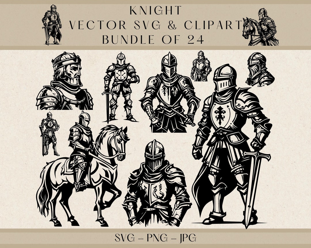 Knight SVG, Knight PNG, Knight Clipart, Knight Vector, Medieval SVG ...