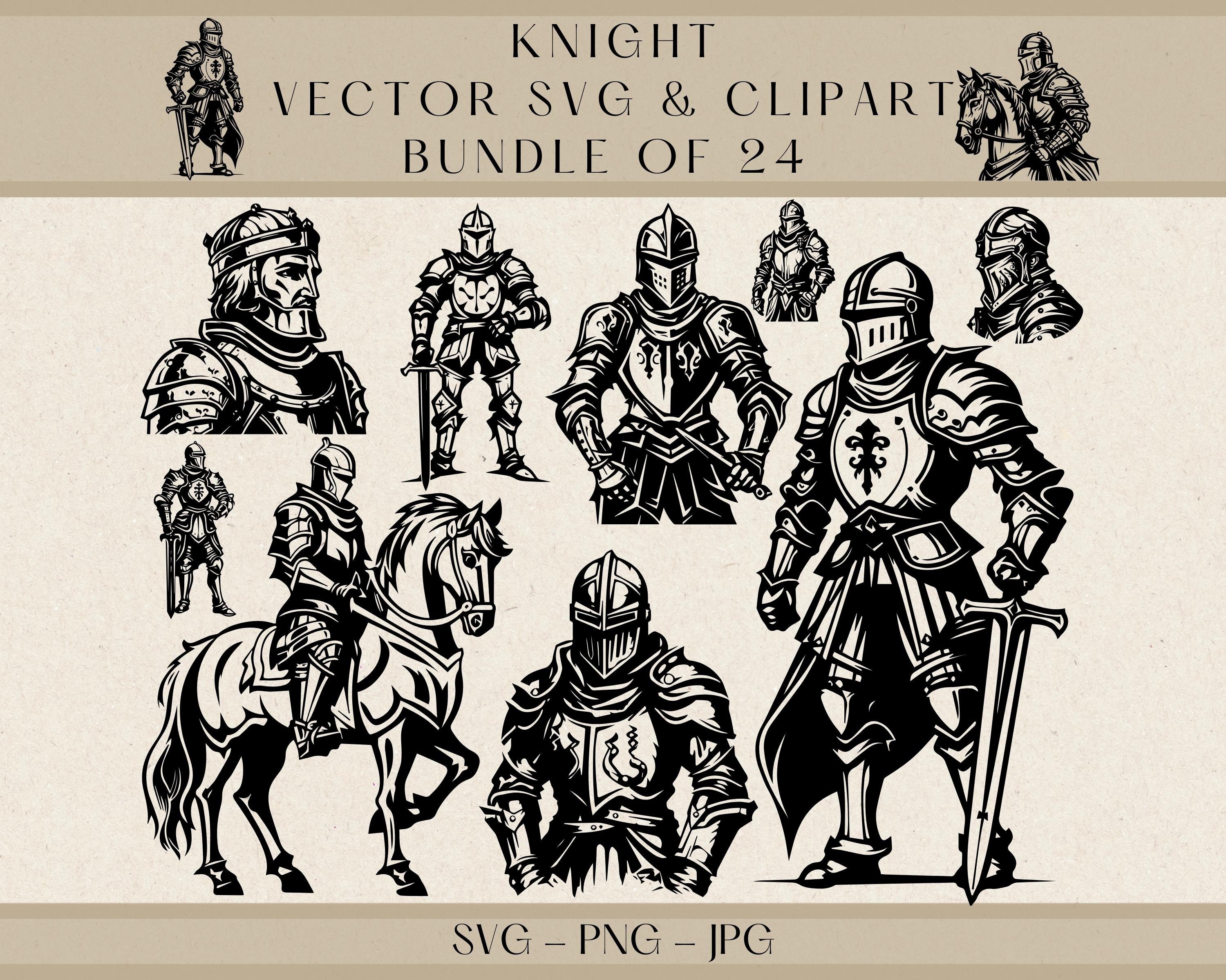 Knight SVG, Knight PNG, Knight Clipart, Knight Vector, Medieval SVG ...