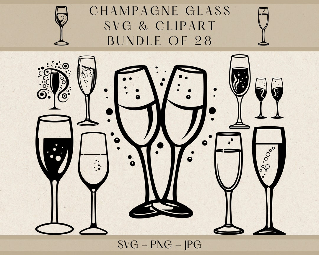 Champagne Glass Svg, Champagne Glass, Glass Svg, Champagne Flutes Svg ...