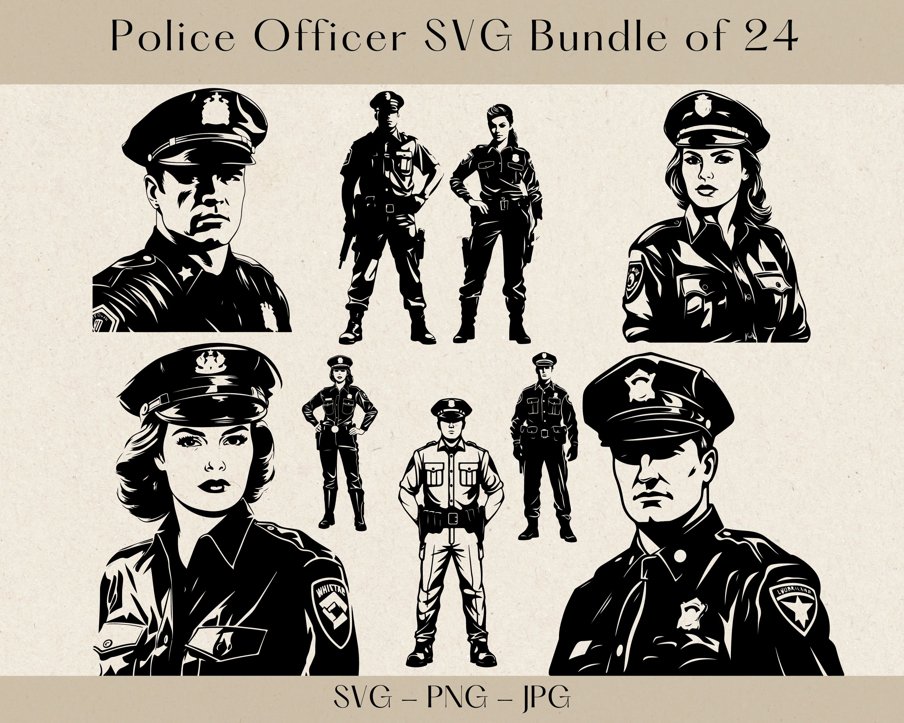 Police Officer Svg, Police Officer Svg Bundle, Police Svg, Cop Svg ...