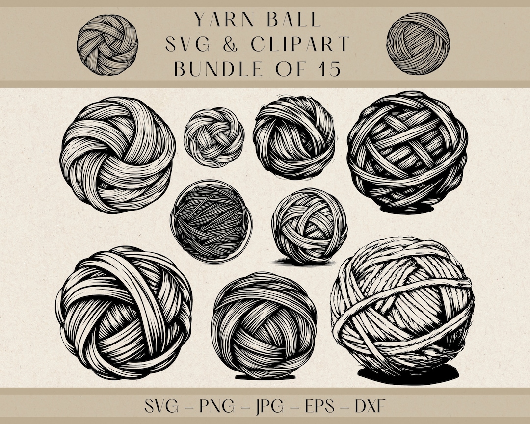 Yarn Ball SVG, Yarn Ball Clipart, Yarn Ball Png, Yarn Ball Vector, Yarn ...