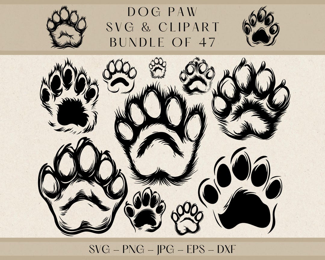 Dog Paw SVG, Dog Paw Clipart, Dog Paw PNG, Dog Paw Vector, Dog Paw ...