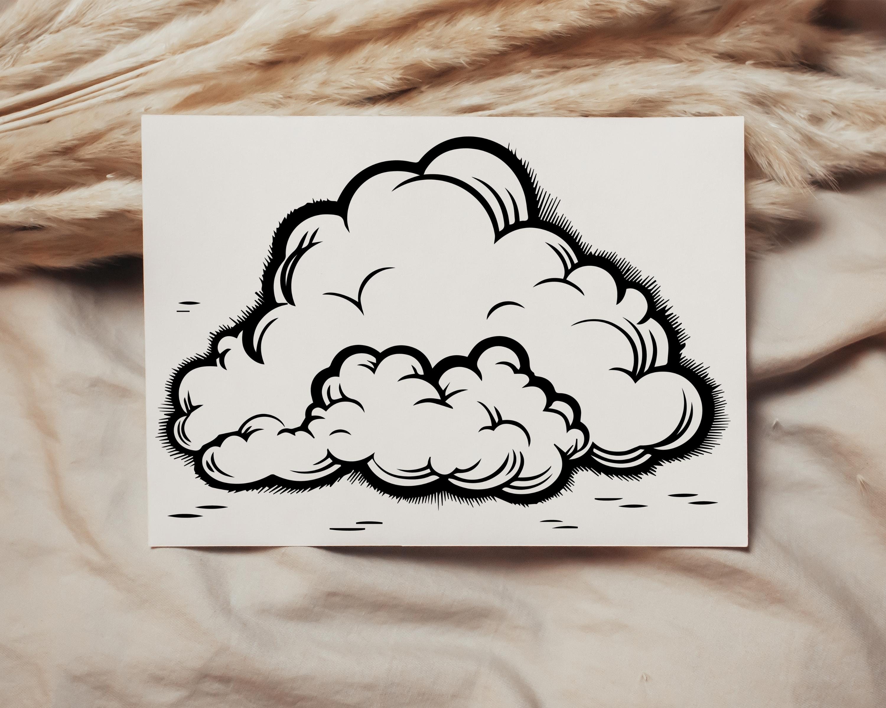 Cloud Svg Cloud Vector Cloud Clipart Cloud Png Rain Cloud - Etsy