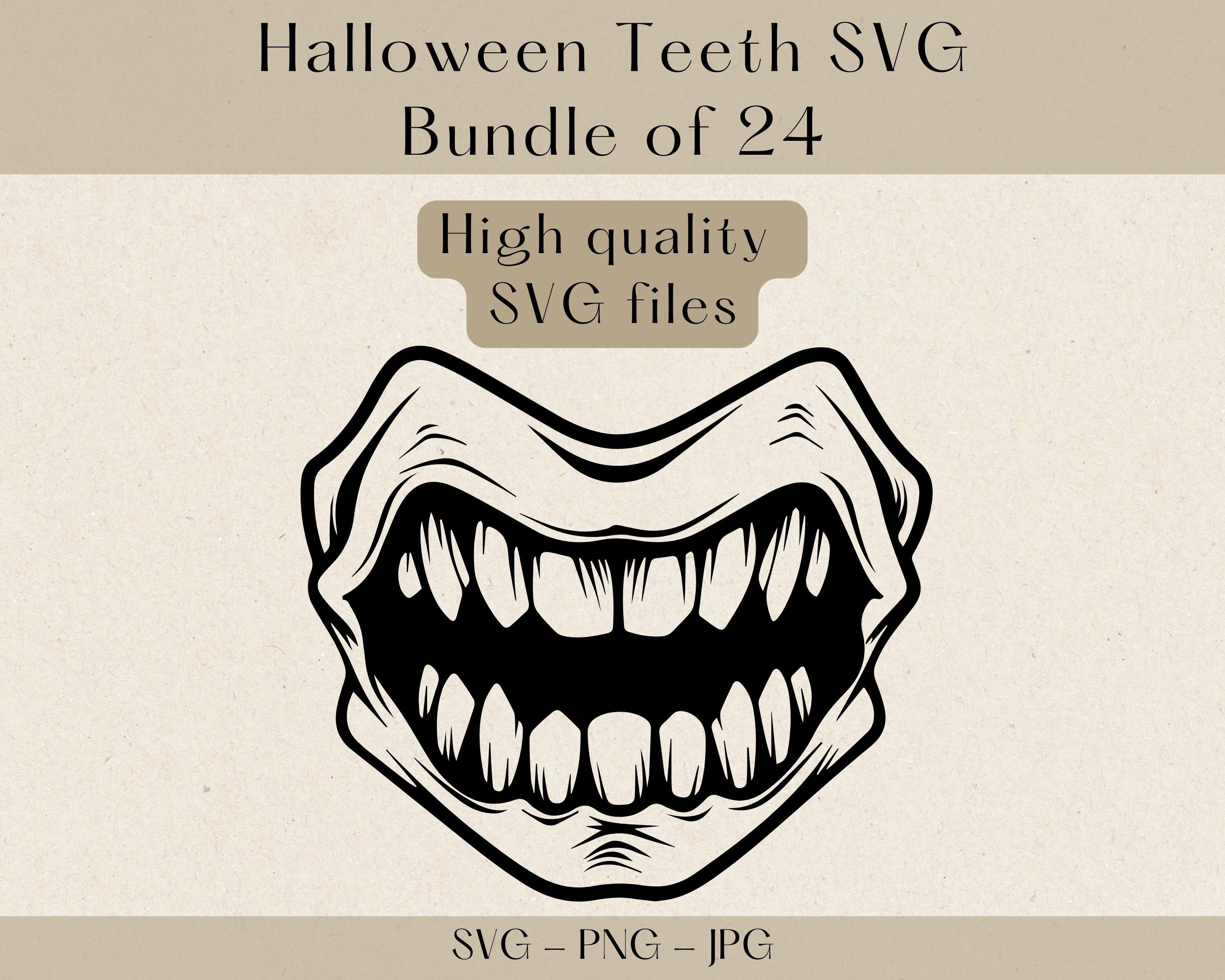 Halloween Teeth SVG Vampire Teeth SVG Vampire SVG Halloween - Etsy