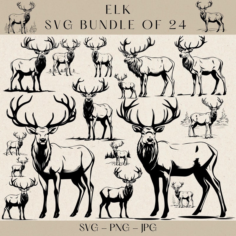 Elk Svg - Etsy