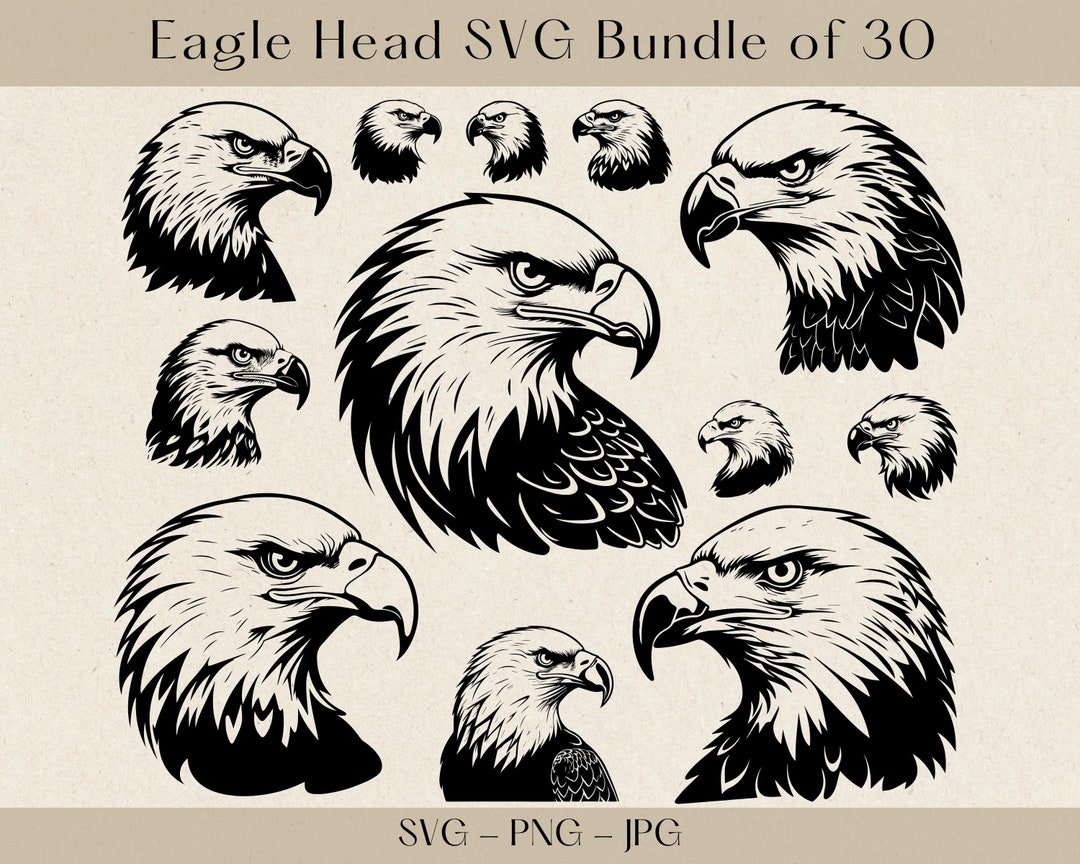 Eagle Head SVG, Eagle Head SVG Bundle, Eagle Face Svg, Eagle Head ...