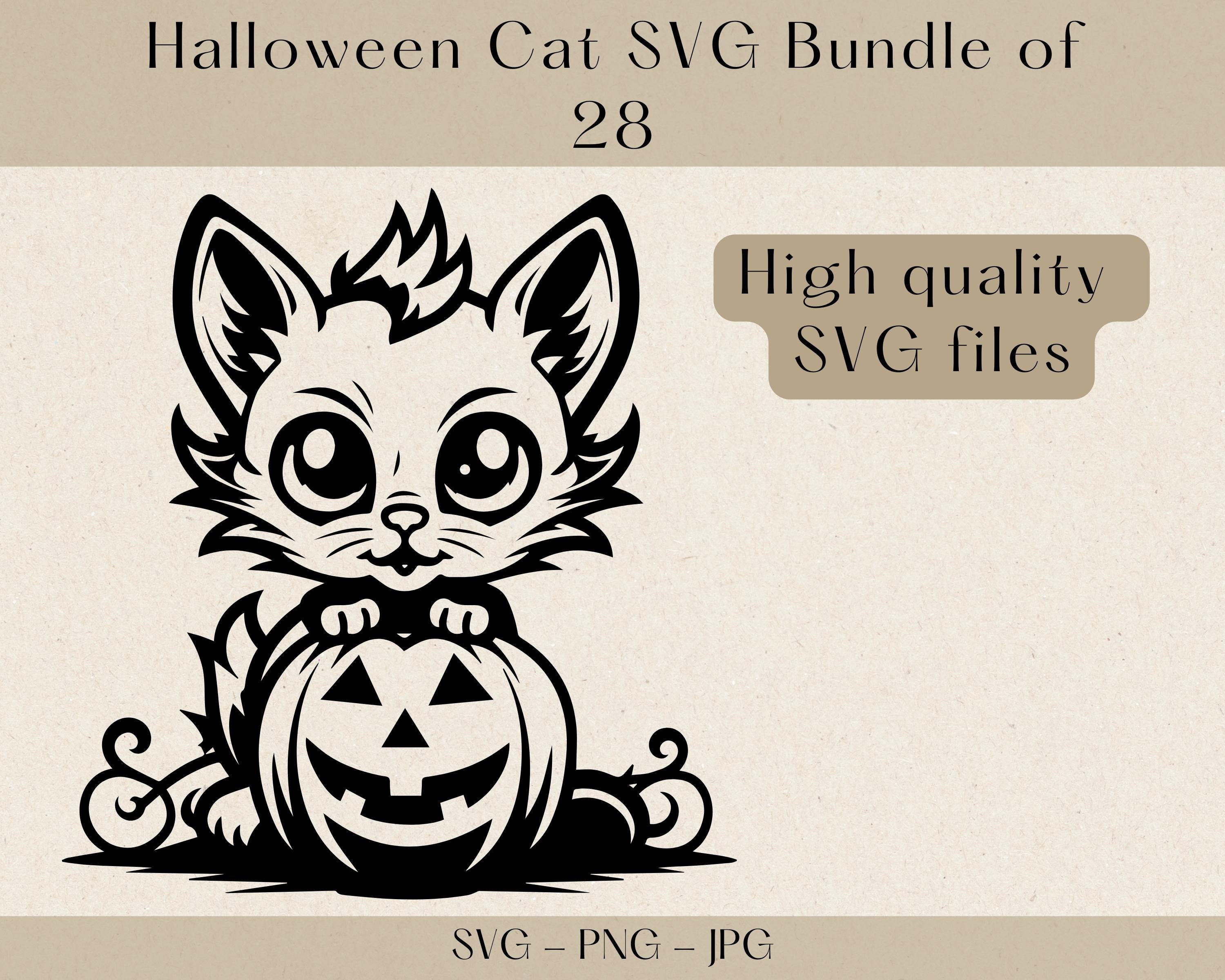 Halloween Cat SVG, Halloween SVG, Witch Cat SVG, Cat Svg, Black Cat Svg ...
