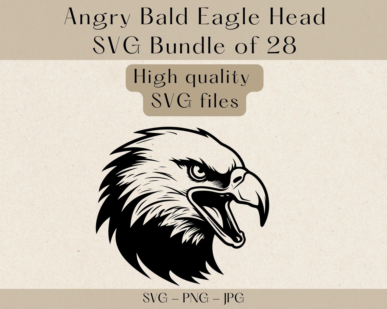 Angry Bald Eagle Head SVG, Eagle SVG, Eagle Head SVG, Eagle Svg Bundle ...