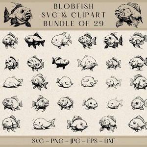 Blobfish Svg, Blobfish Clipart, Fish Svg, Fish Clipart, Fish Png, Fish ...