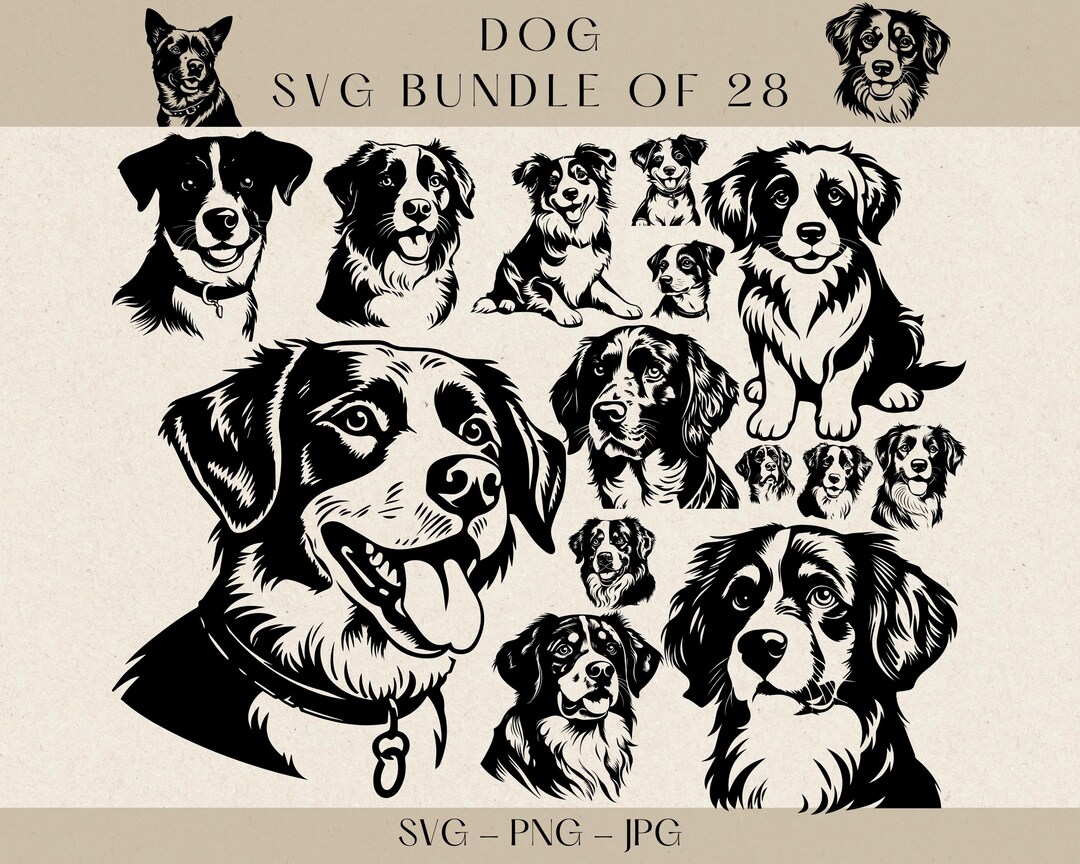 Dog SVG, Dog Vector, Dog Png, Dog Clipart, Dog Silhouette, Dog Vector ...