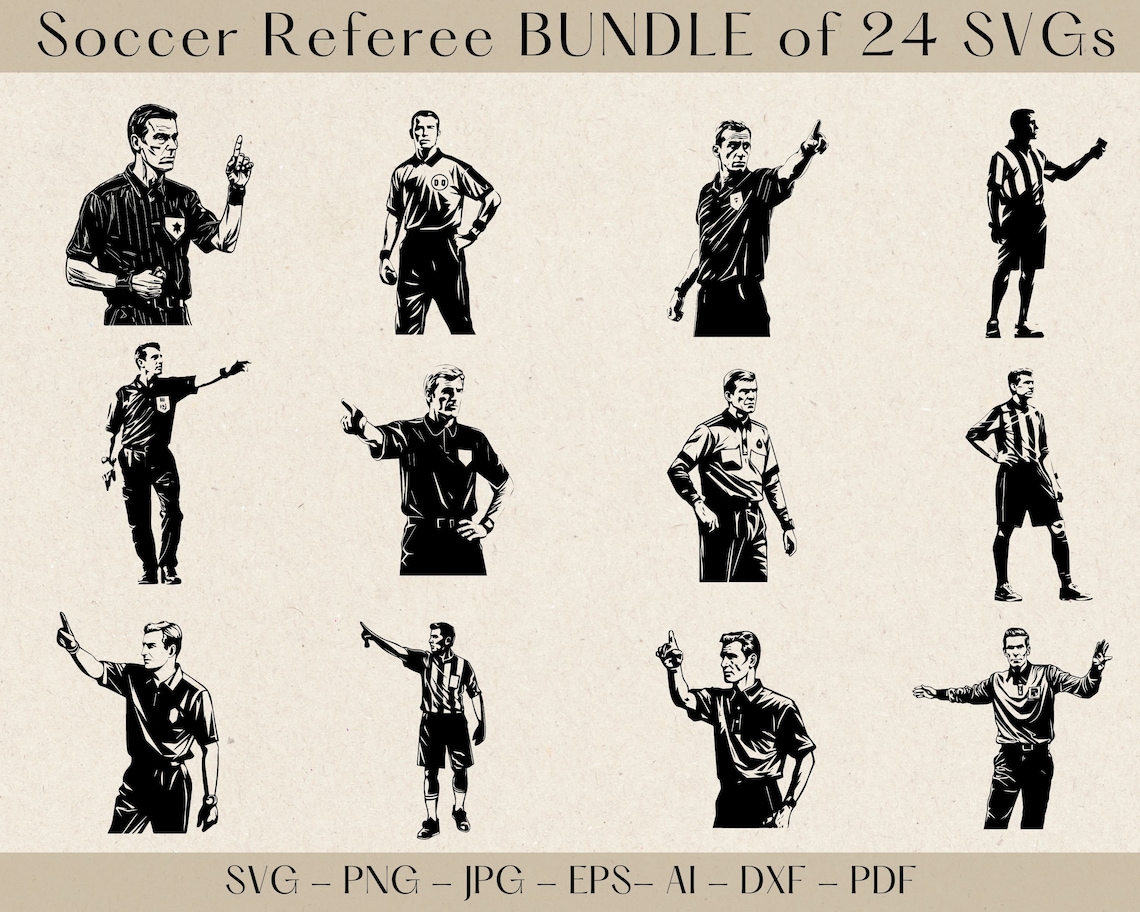 Soccer Referee Svg Bundle Football Referee Svg Bundle Soccer - Etsy