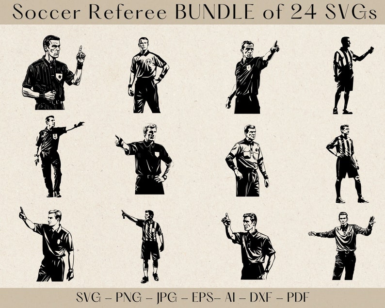 Soccer Referee Svg Bundle, Football Referee Svg Bundle, Soccer Svg ...