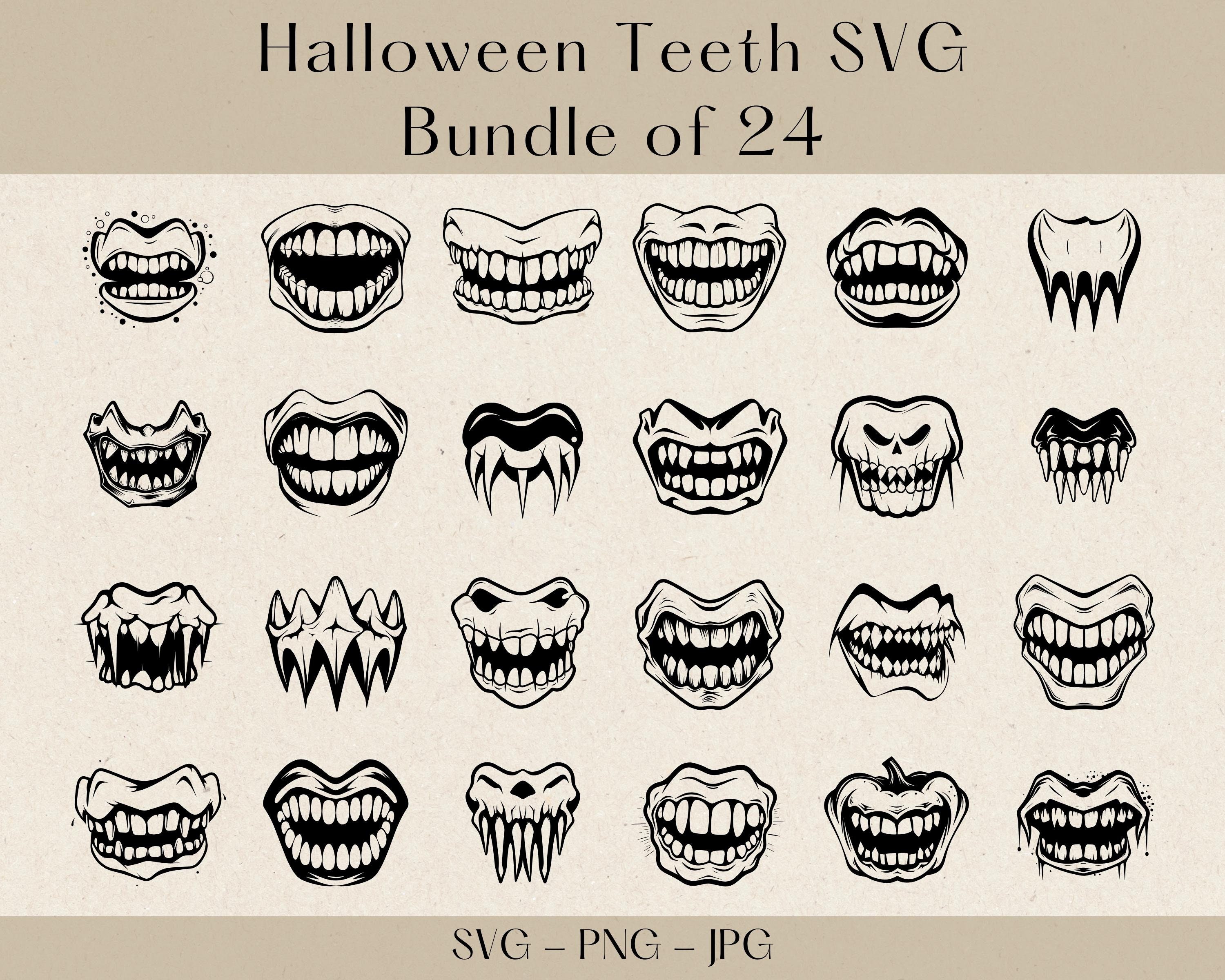 Halloween Teeth SVG Vampire Teeth SVG Vampire SVG Halloween - Etsy