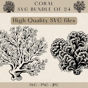 Coral Svg, Ocean Coral Svg, Ocean Svg, Sea Svg, Coral Vector, Coral ...