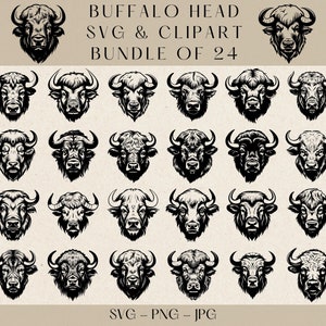 Buffalo Head Svg, Buffalo SVG, Bison Head Svg, Bison Svg. Buffalo Png ...