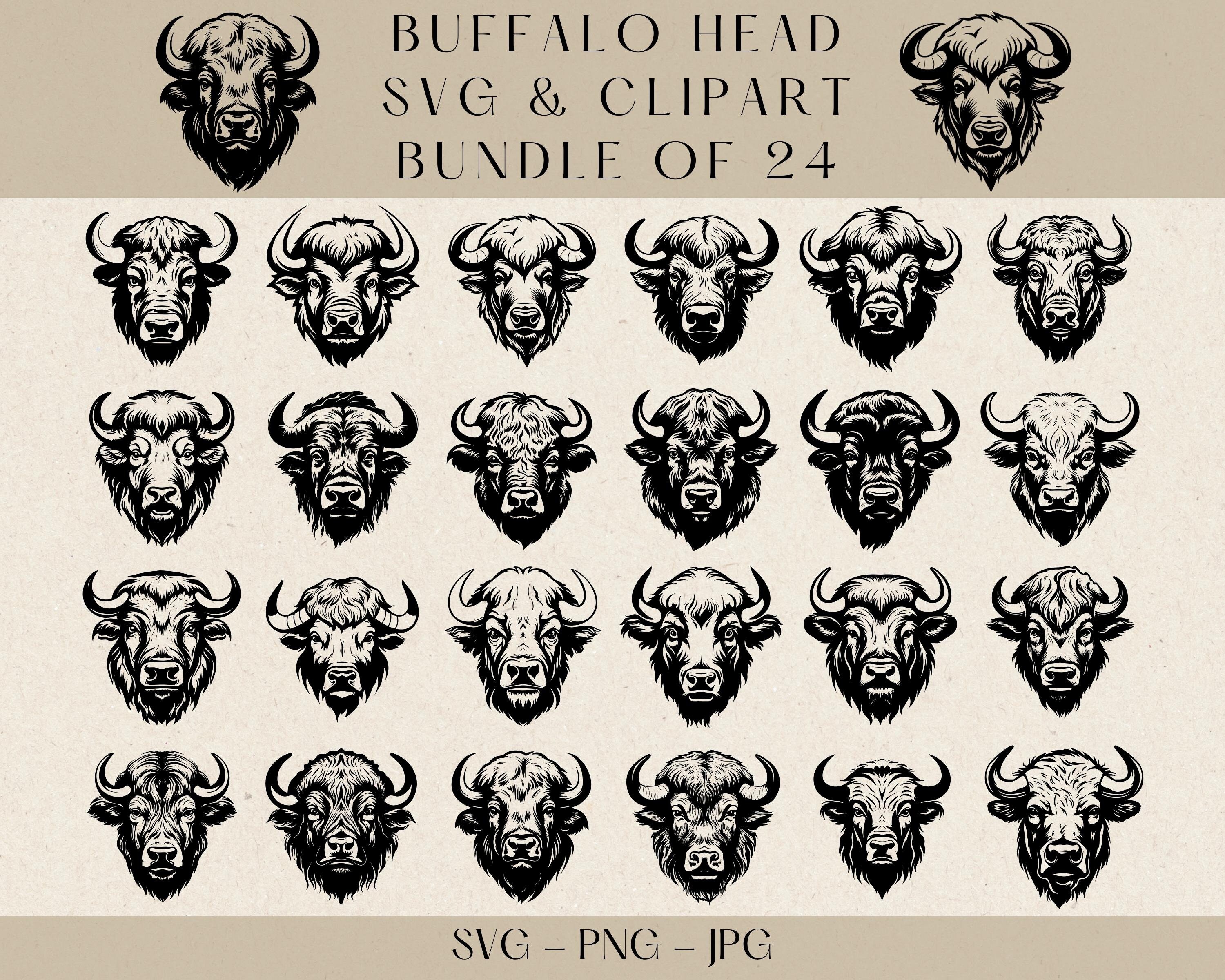 Buffalo Head Svg, Buffalo SVG, Bison Head Svg, Bison Svg. Buffalo Png ...